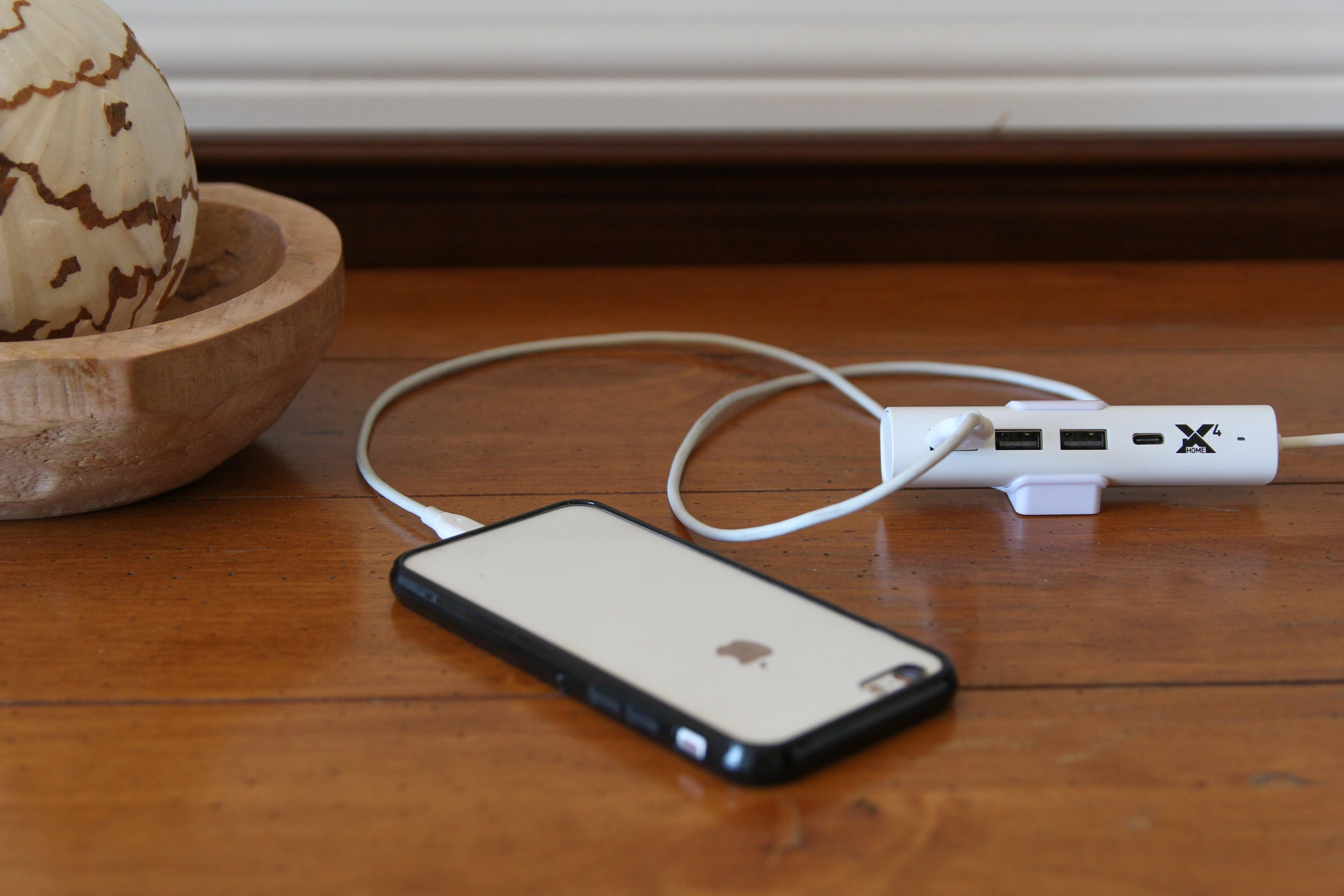 X4 Home Super Compact 4-Port Charger with Type-C PD fast charging for ...