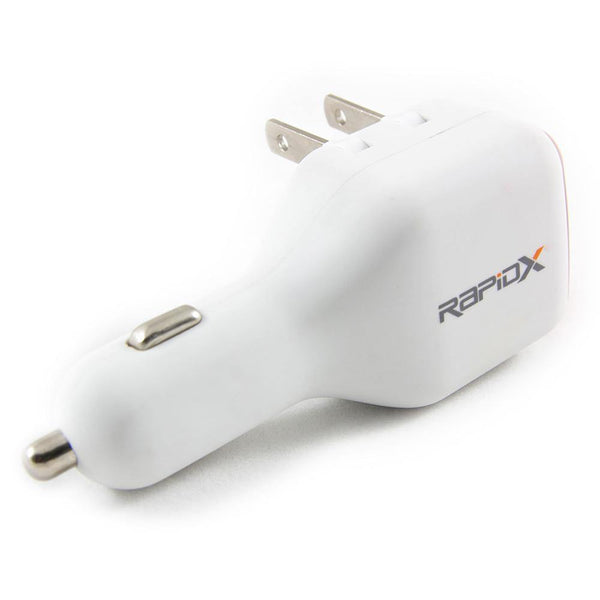 DualX Wall & Car Charger - Orange - RapidX