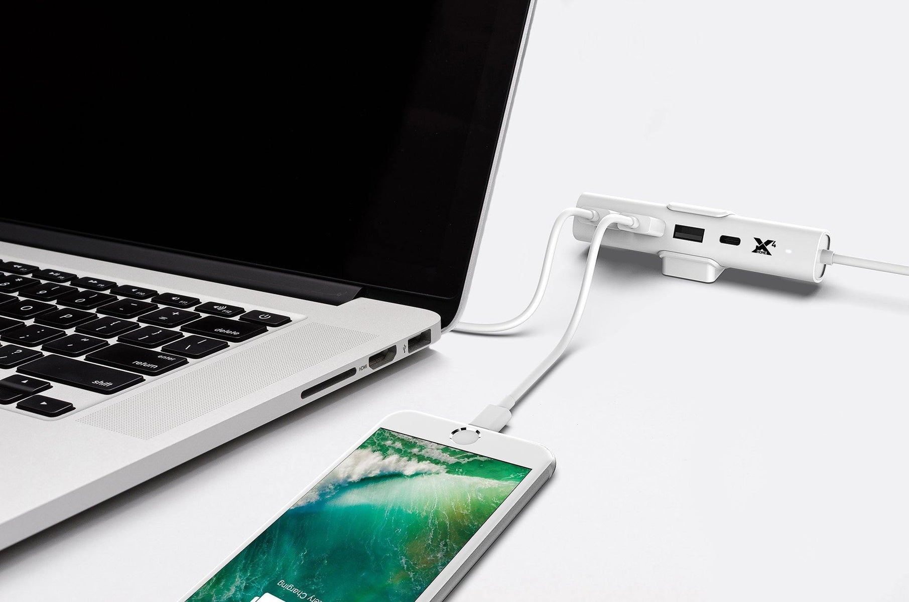 X4 Home Super Compact 4-Port Charger with Type-C PD fast charging for ...
